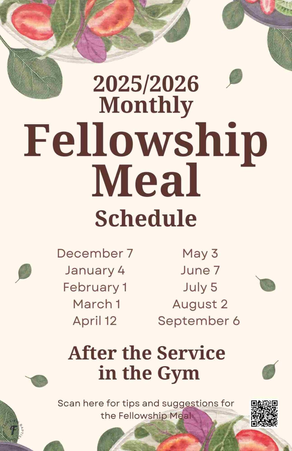 Fellowship Meal - Fairview Baptist Church